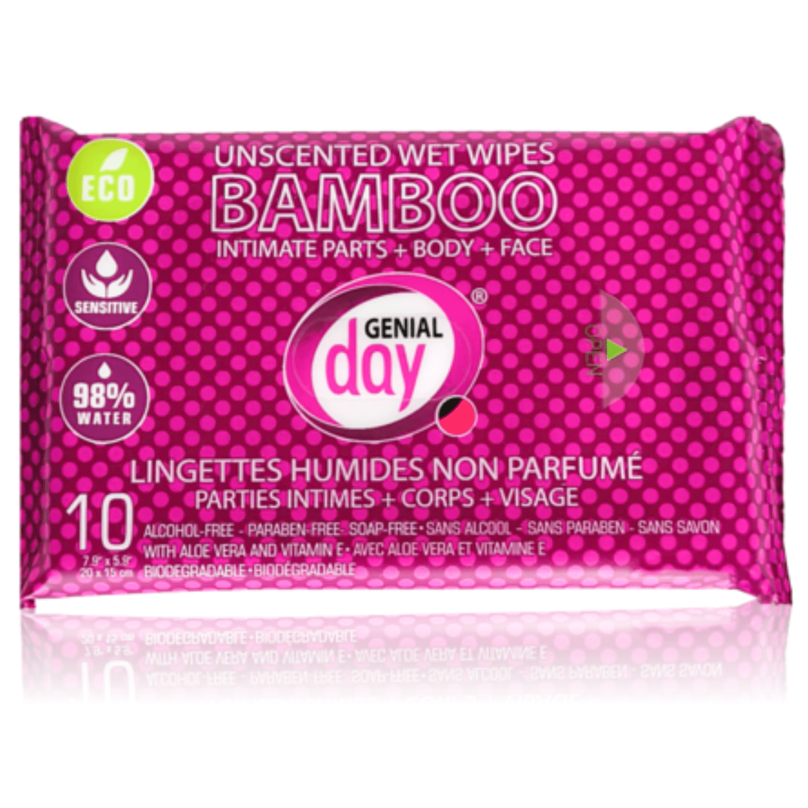 Unscented Bamboo Wipes Sold as a Bundle. 100 wipes total! (10 per pack ...